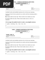 Grade 2 Sentence Arrangement Worksheets | PDF