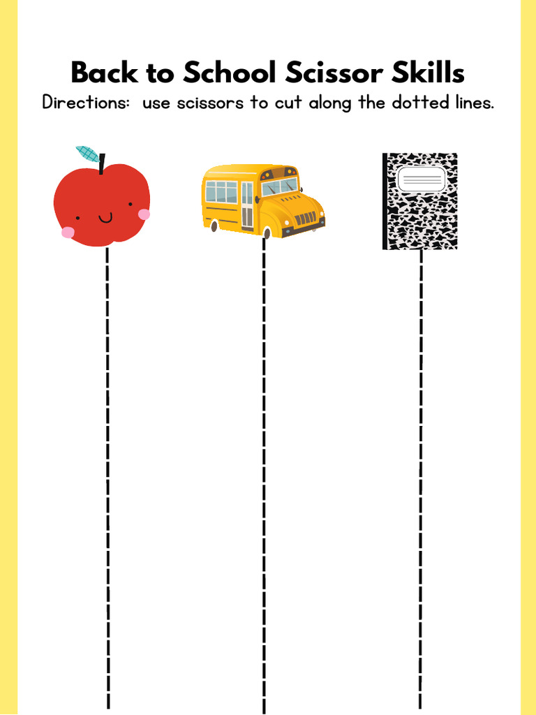 Back to School Scissor Skills Guide | PDF