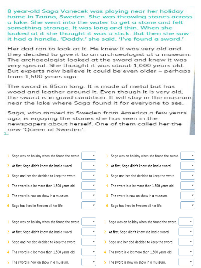 Reading True False | PDF