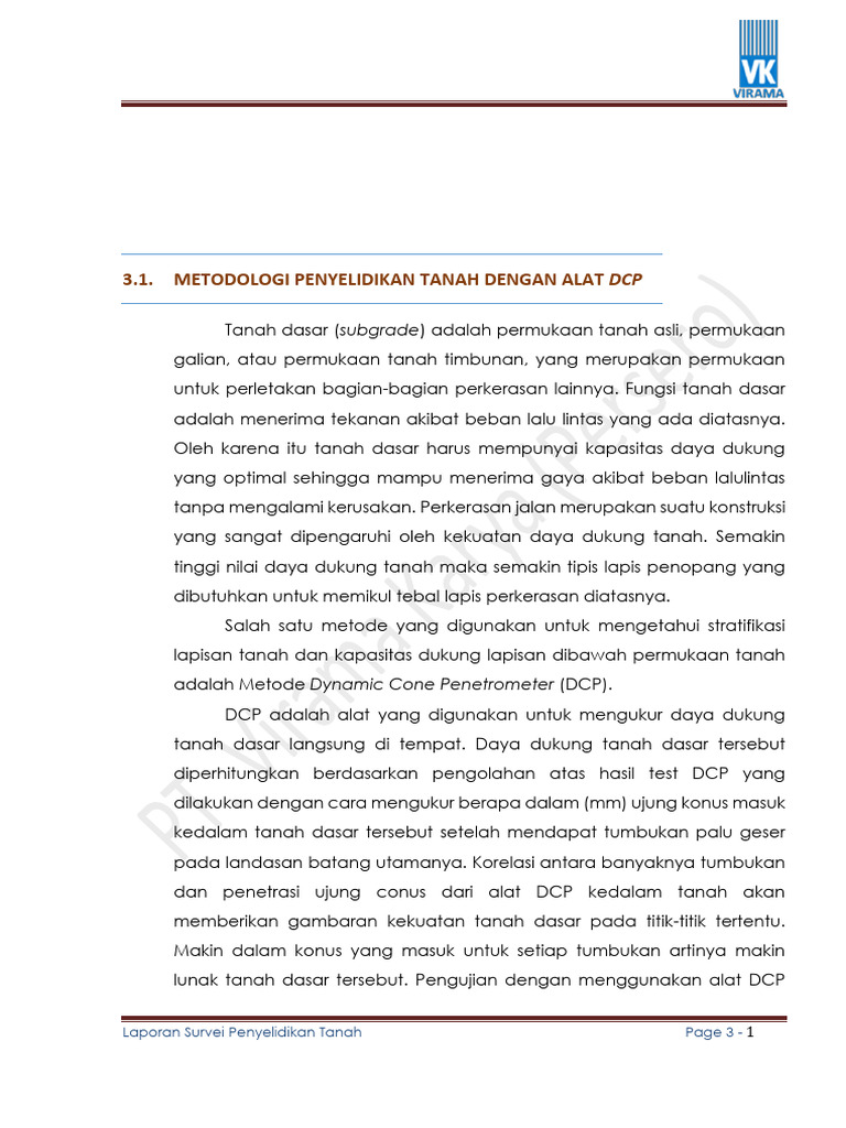 Metode DCP untuk Survei Tanah Jalan | PDF