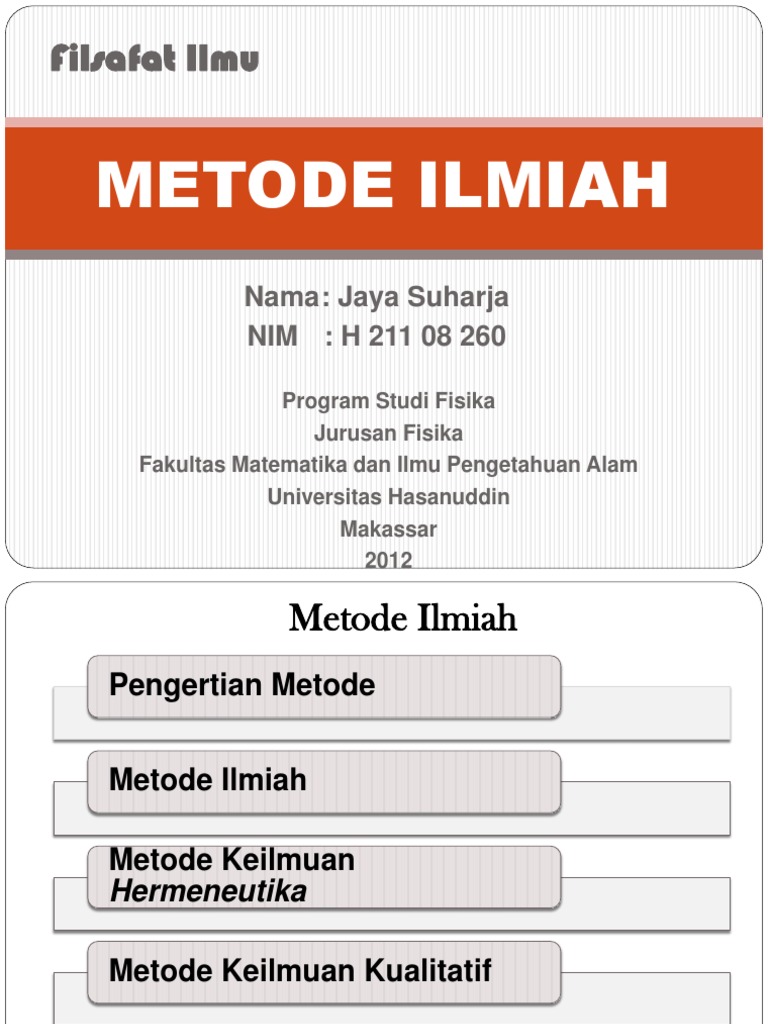 Metode Ilmiah | PDF