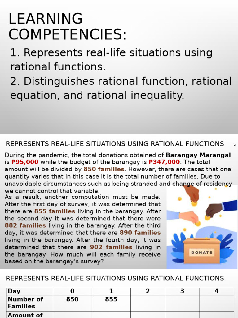 Rational Expression, Equation, Inequality, and Function | PDF ...