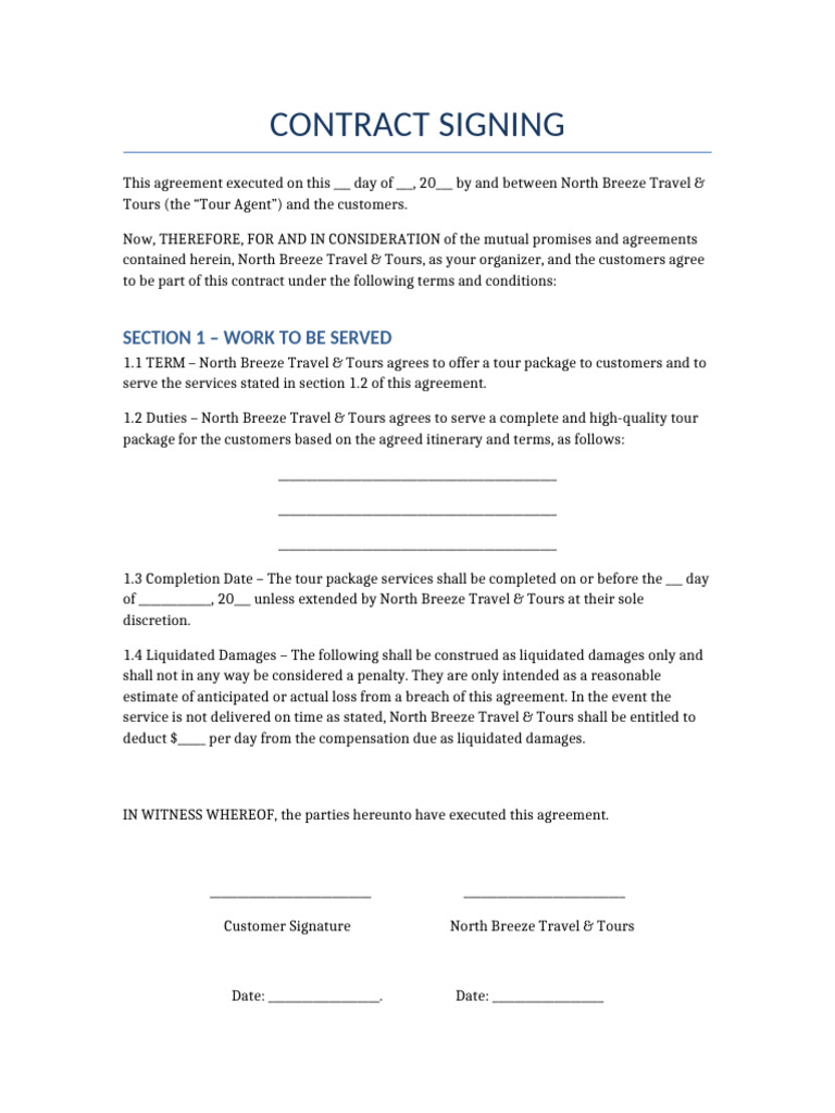 Contract Signing | PDF