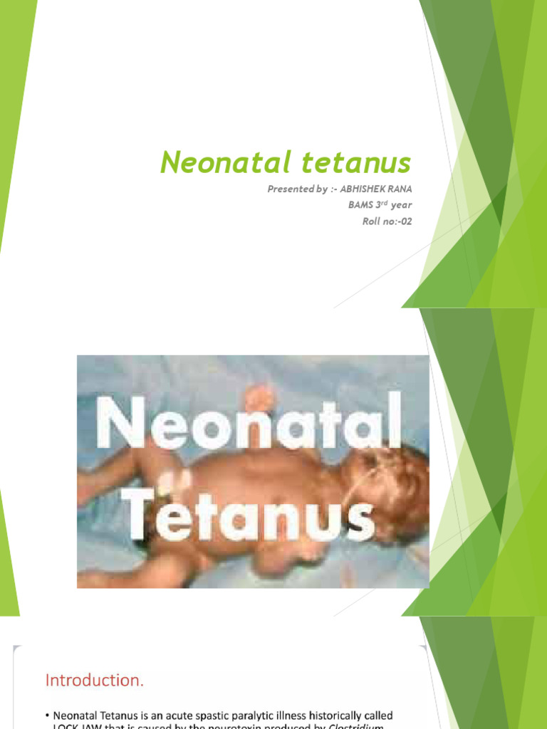 02 Neonatal Tetanus | PDF | Diseases And Disorders | Human Diseases And ...
