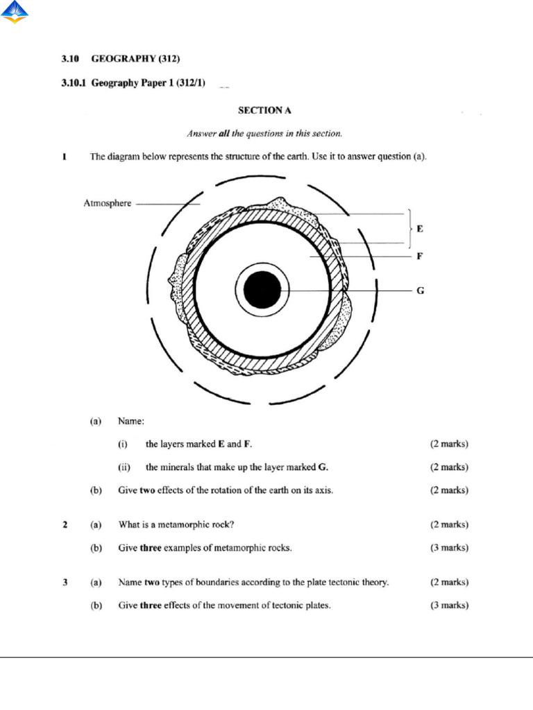 Kcse 2015 Geography Questions Paper 1 2 | PDF