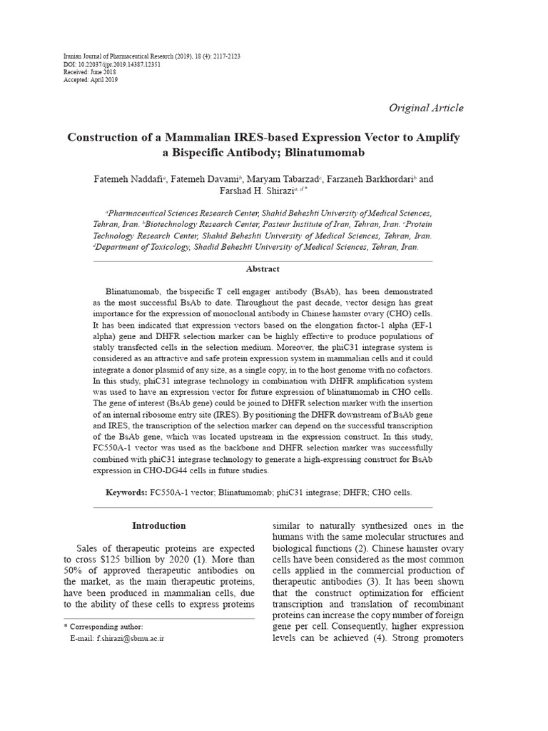 ijpr-18-2117 | PDF | Molecular Cloning | Vector (Molecular Biology)