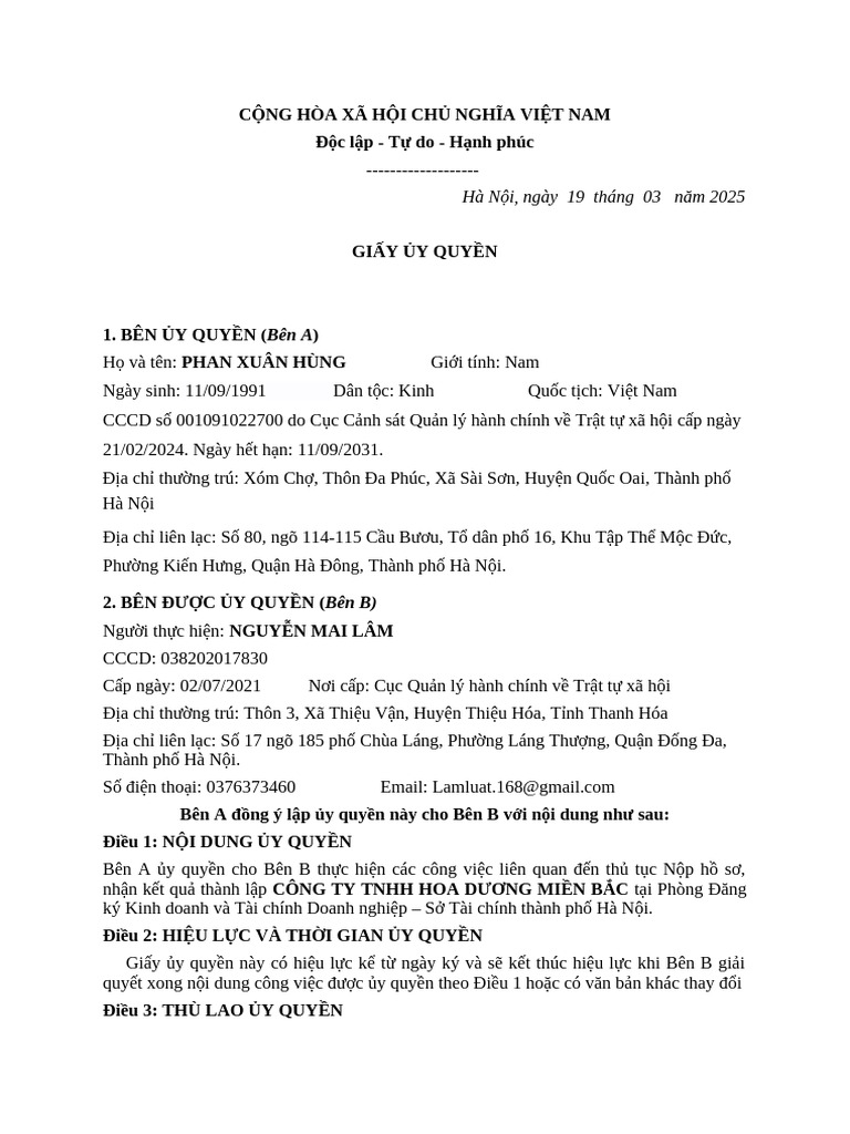 Van Ban Uy Quyen | PDF