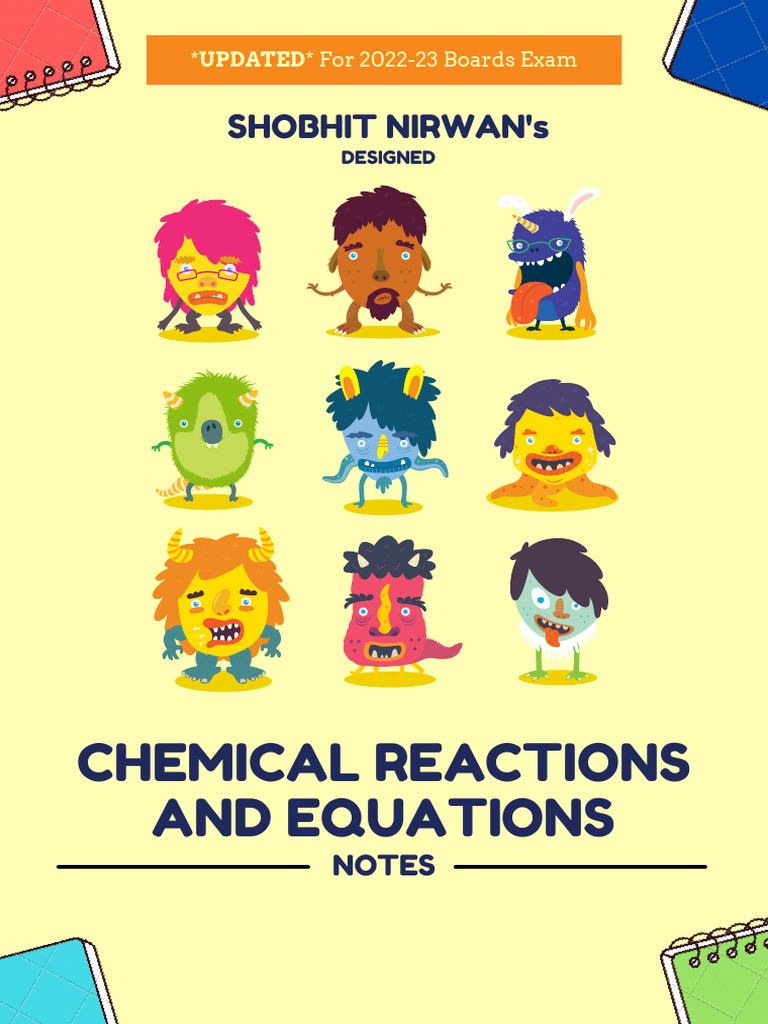 Chapter 1 Chemical Reactions and Equations Handwritten Notes | PDF ...