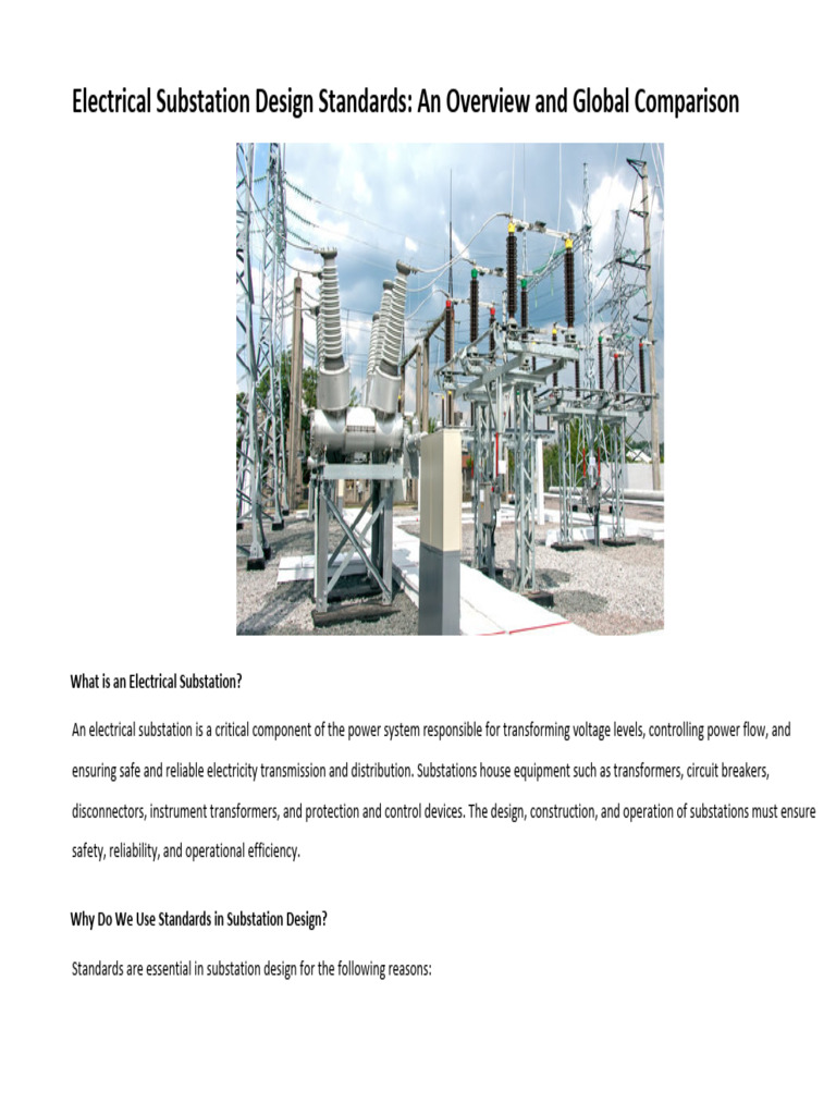 Why Do We Use Standards in Substation Design | PDF | Electrical ...