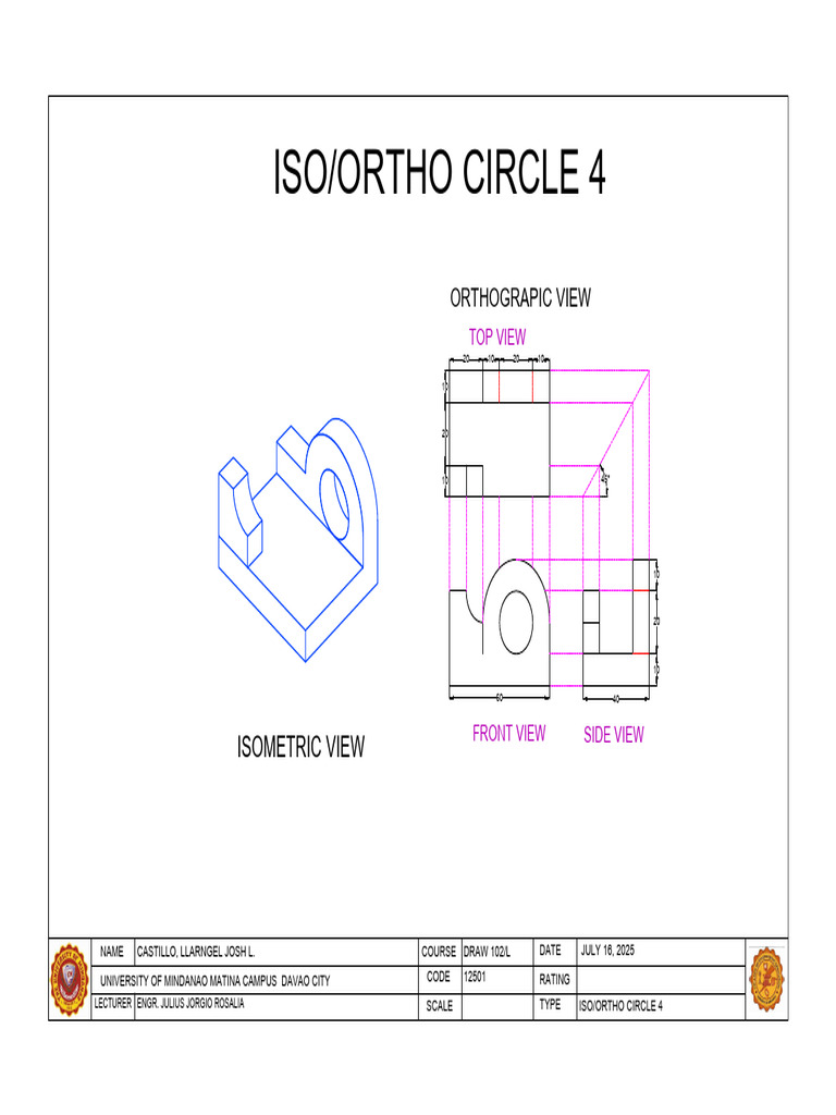 ISO/Ortho Circle Drawing Guide | PDF