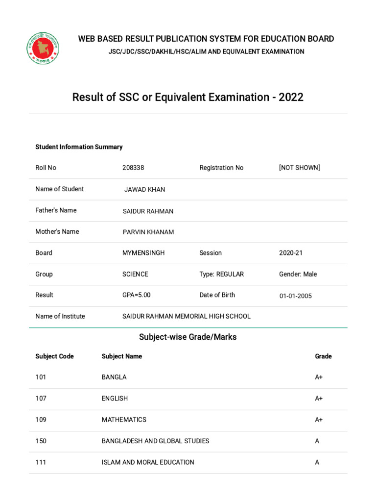 Web Based Result Publication System For Education Board | PDF