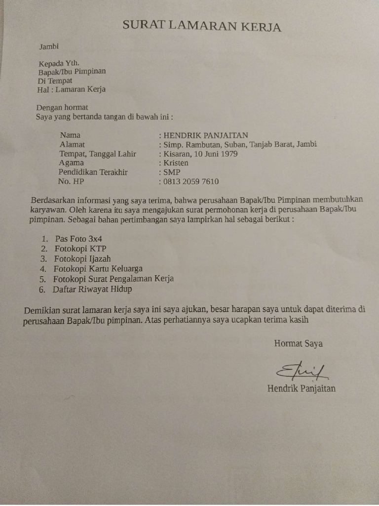 Lamaran Pekerjaan Compressed | PDF