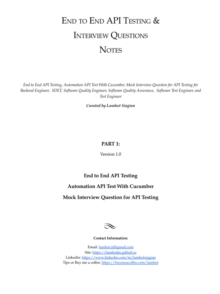 End to End API Testing | PDF | Information Technology Management | Software