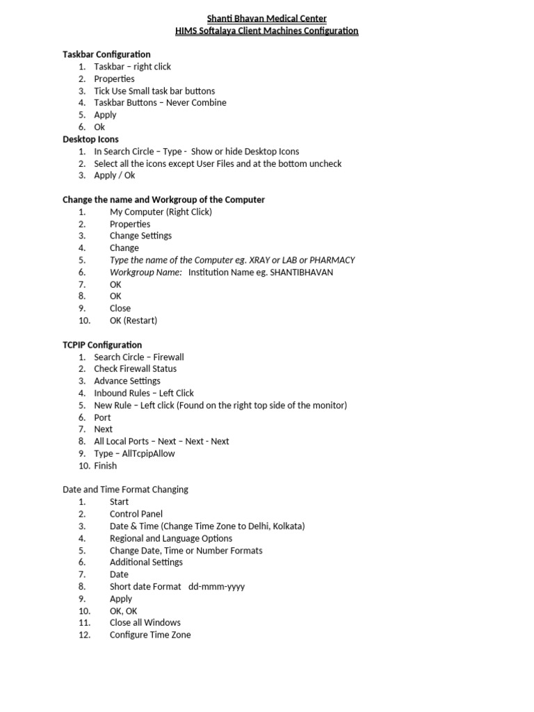 Client Machine Configuration Details | PDF | Software | System Software