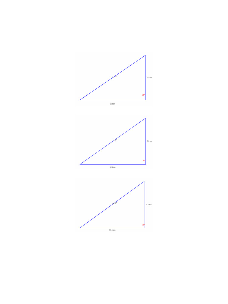 Right Angle Trig Diagrams | PDF