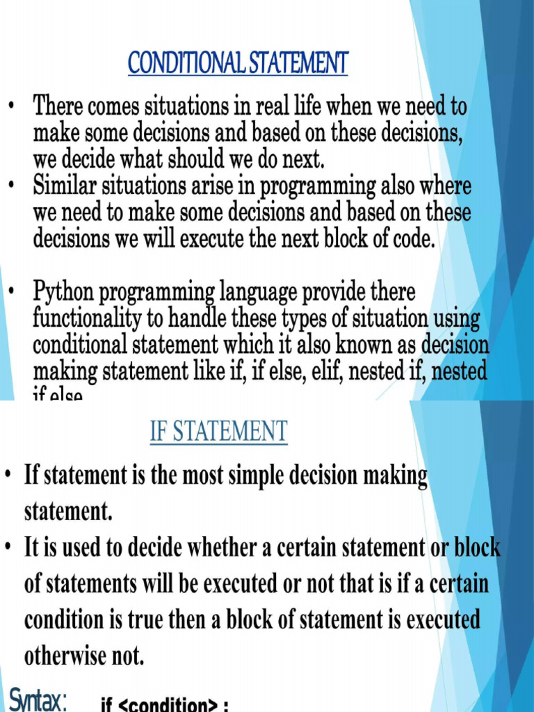 Conditional Statement | PDF