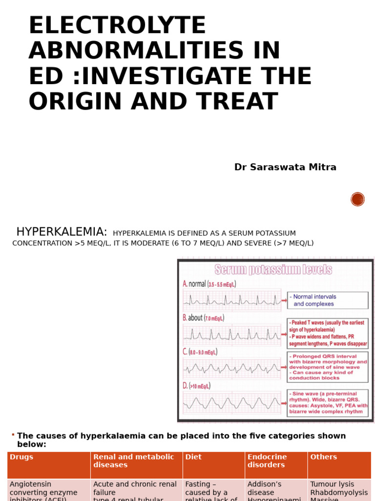 electrolyte abnormality in ed management | PDF | Cardiovascular System | Cardiology