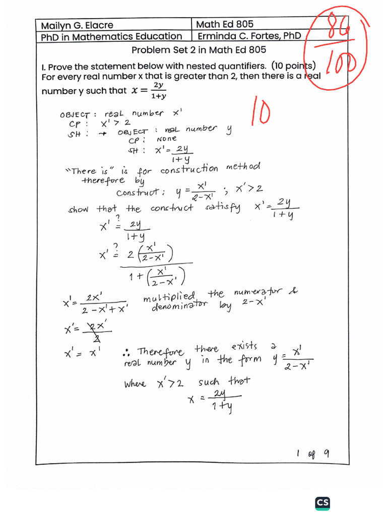 Probset 2 (Proofs) | PDF