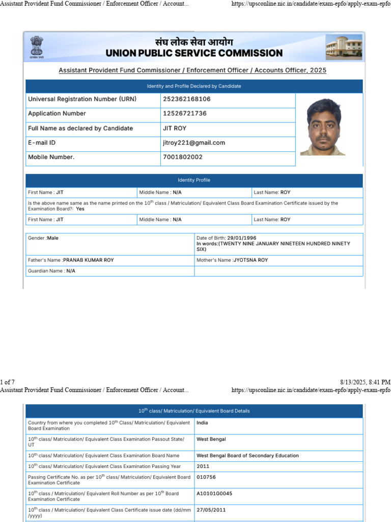 Assistant Provident Fund Commissioner - Enforcemen - 250813 - 223123 | PDF