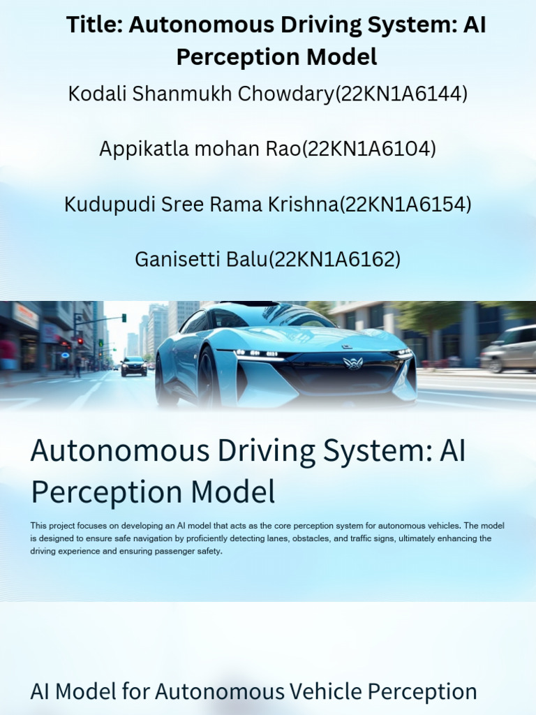 AI Perception Model for Autonomous Vehicles | PDF | Artificial ...