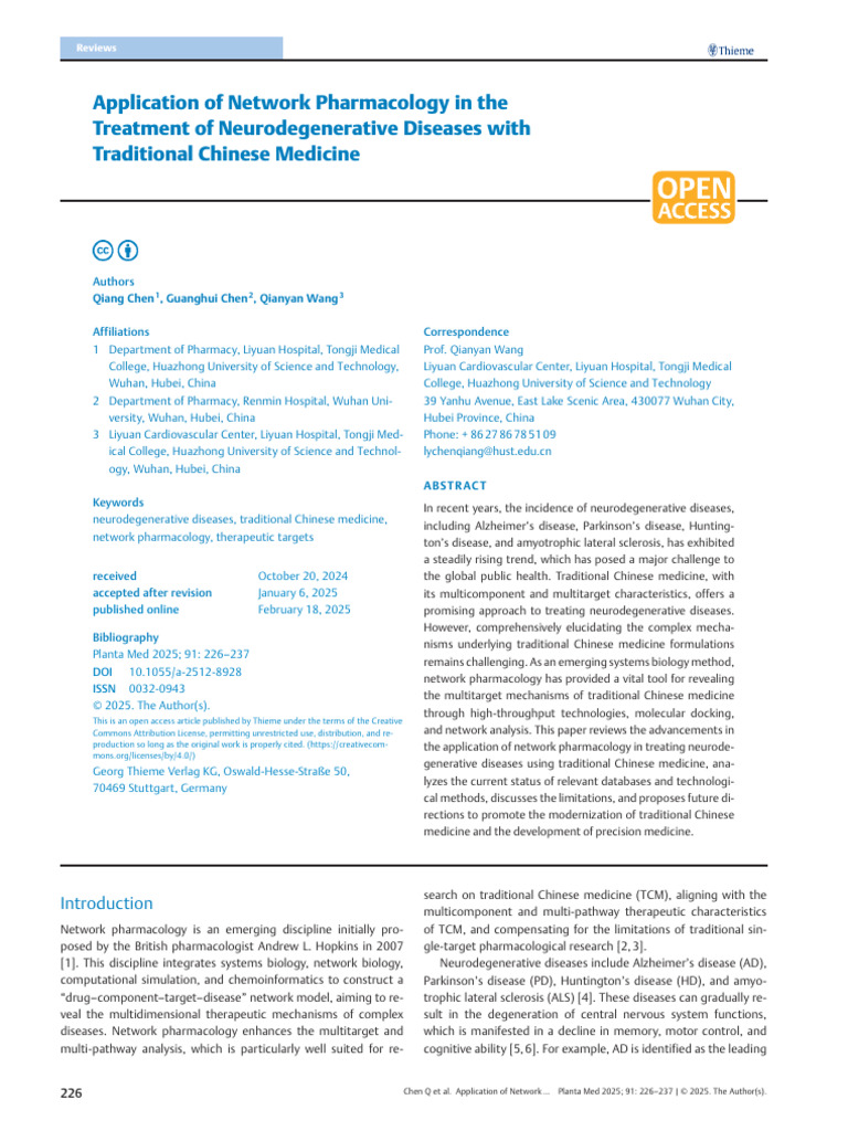 Application of Network Pharmacology Alzheimer's Diseases With The ...