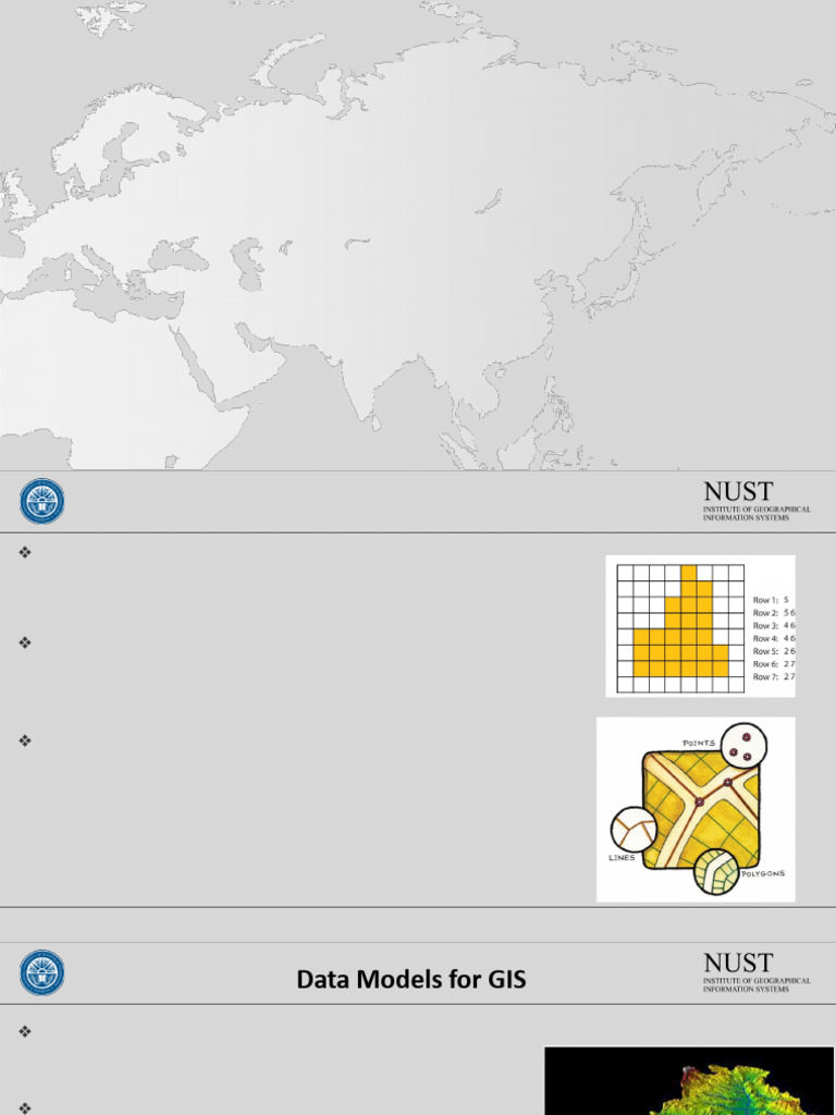 GIS 824 - Lec 5 - 2024 Raster Data Model | PDF | Lidar | Satellite Imagery