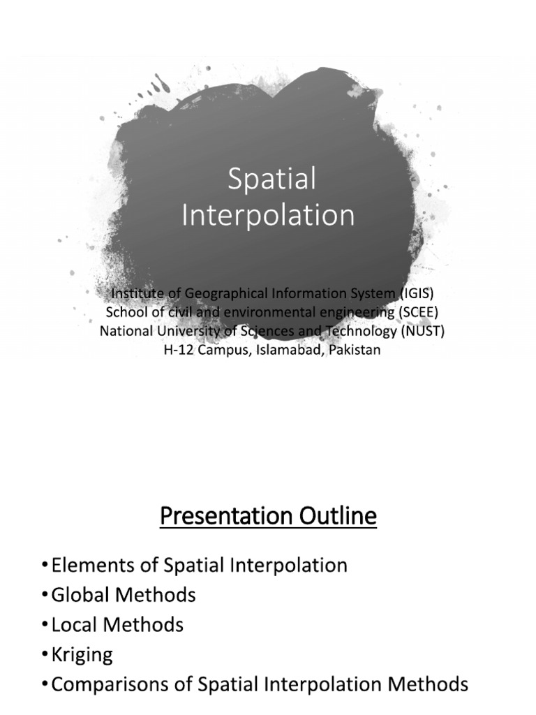 Gis 824 - Lec 12 - 2024 Spatial Interpolation | PDF