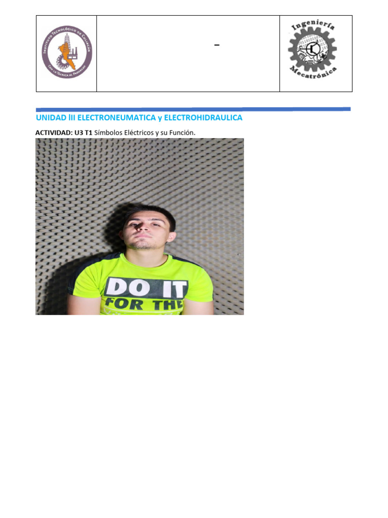 U3 T1 SIMBOLOGIA ELECTRICA Y SU FUNCION - SinarCabada-1 | PDF | Relé | Equipo eléctrico