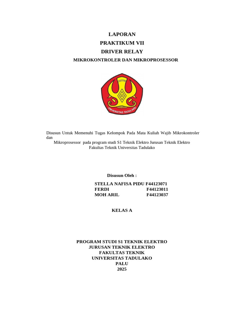 Laporan Driver Relay Mikro | PDF