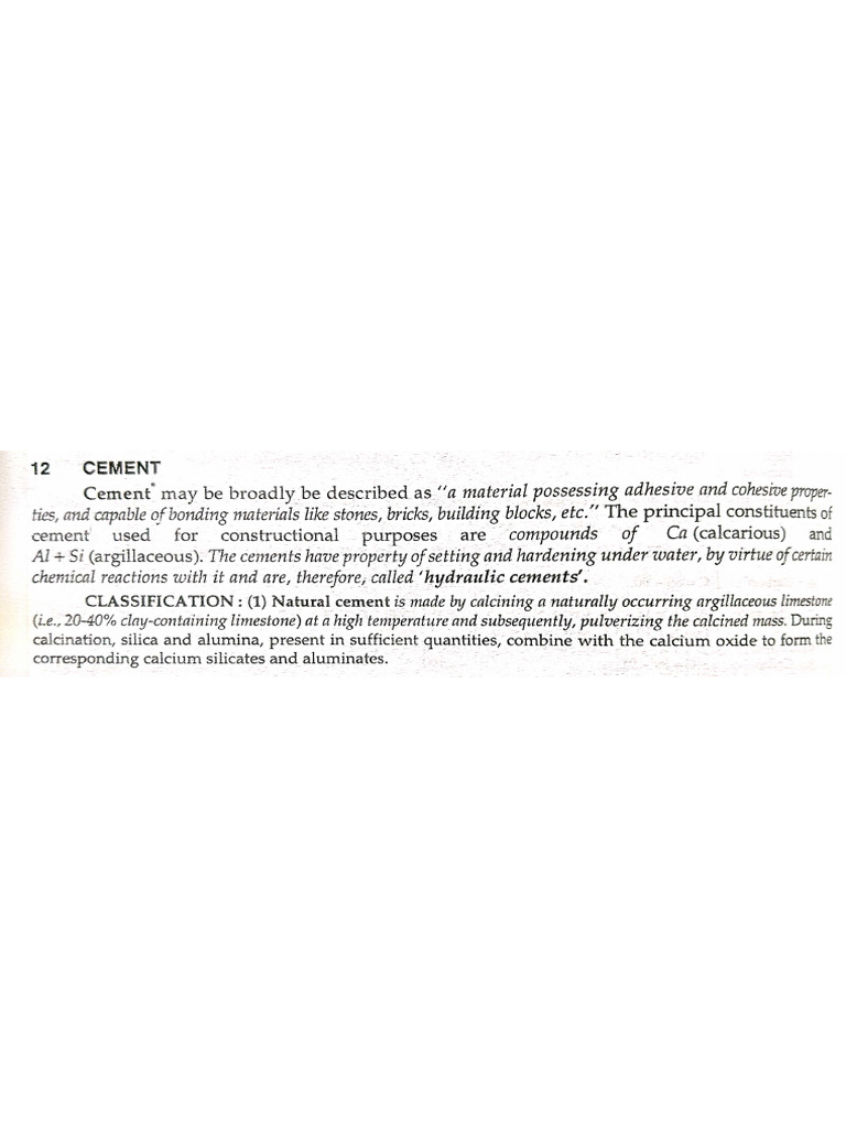 Unit 3 Cement | PDF