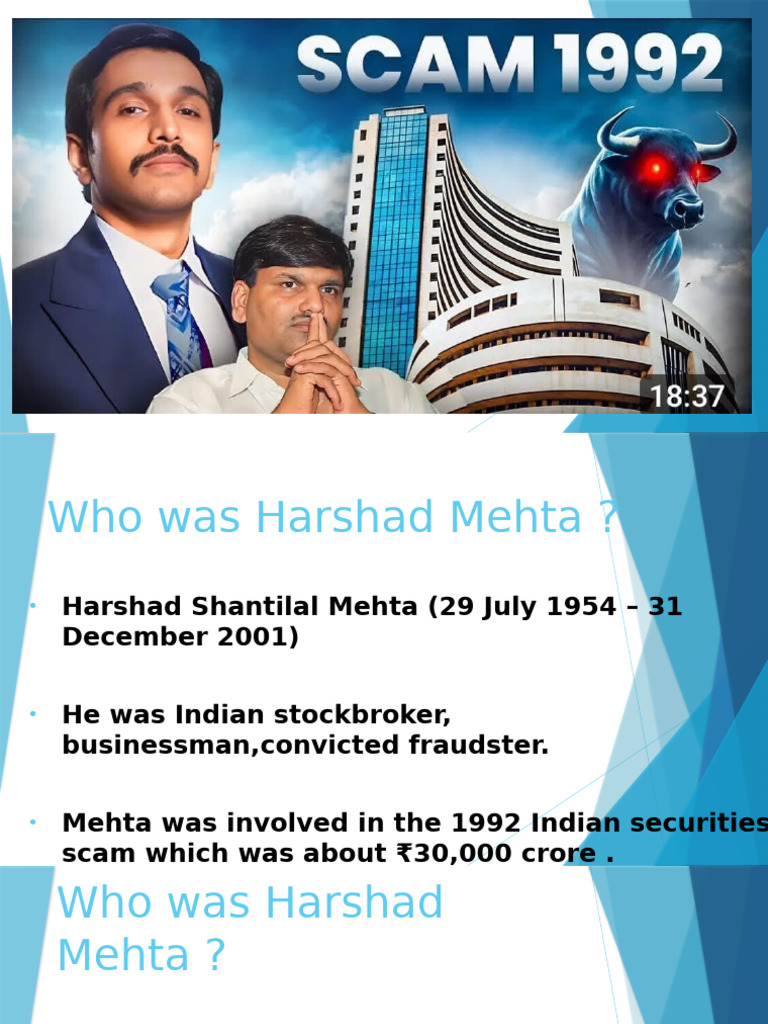 Harshad Mehta: Rise and Fall of the Big Bull | PDF | Stock Market ...