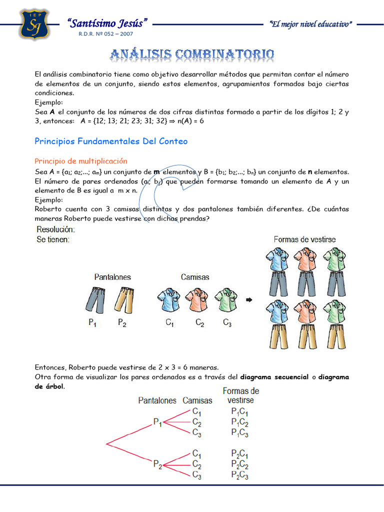 Analisis Combinatorio | PDF | Combinatoria | Matemáticas discretas