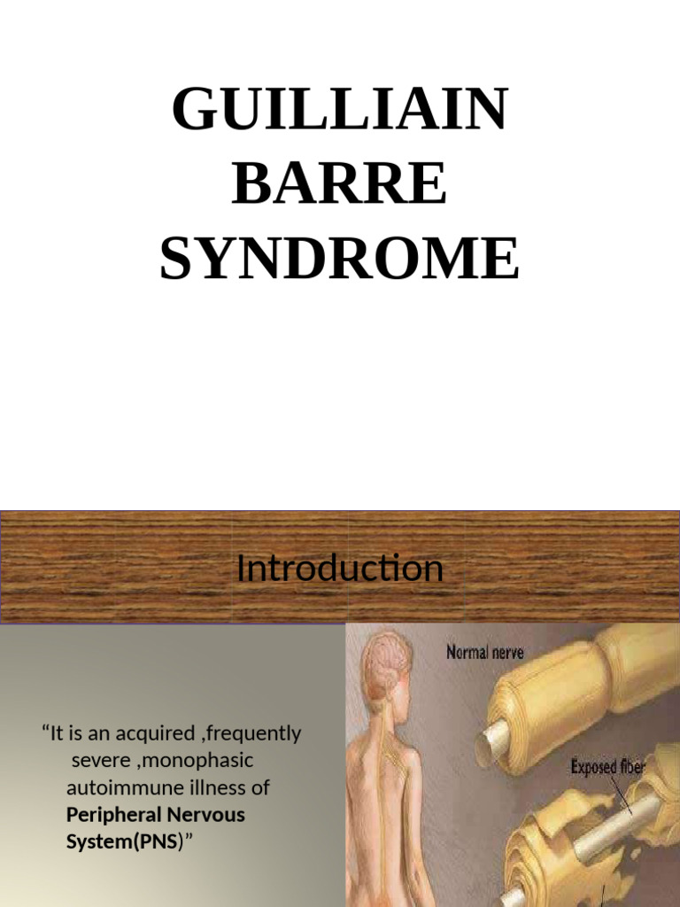 Gullian Barre Syndrome | PDF | Myelin | Nerve