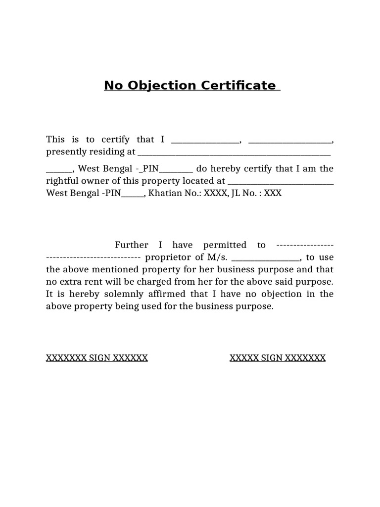 Noc For Fssai | PDF