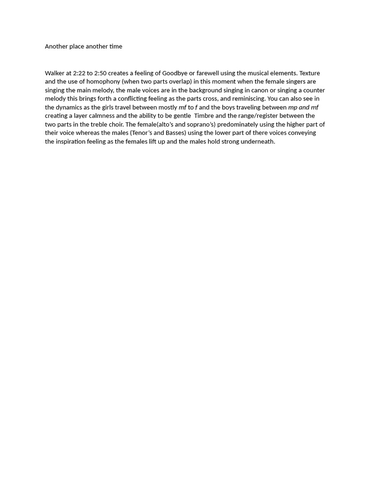 Another Place Another Time | PDF