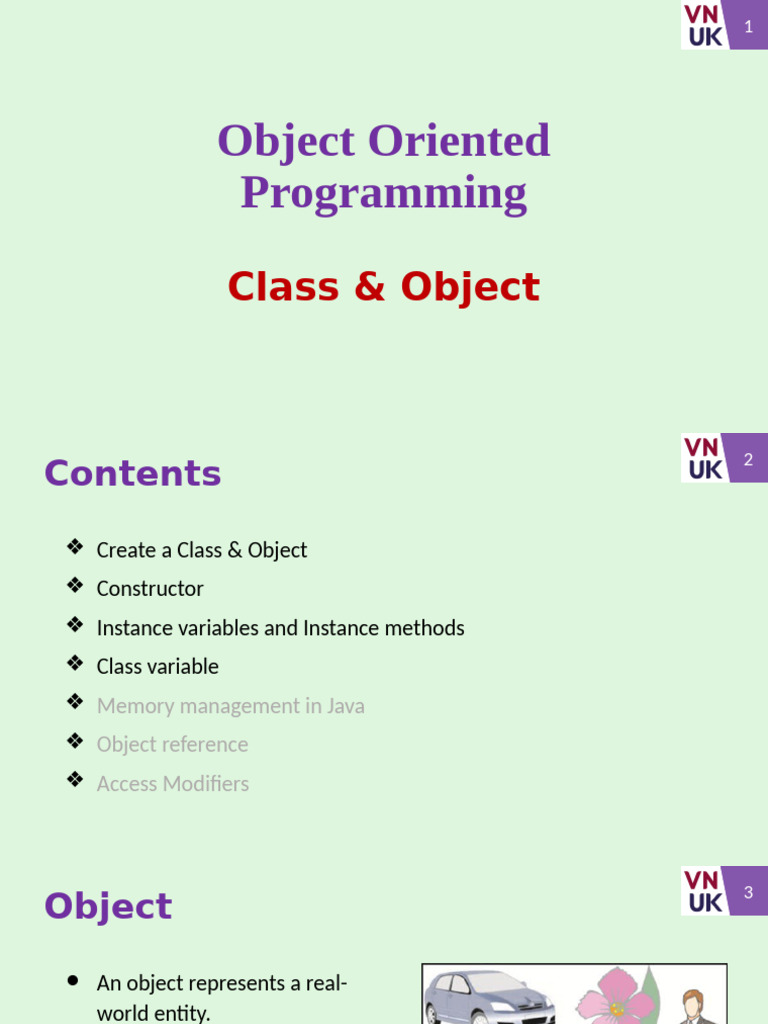 OOP 02 - Class & Object 1 | PDF | Constructor (Object Oriented Programming) | Programming
