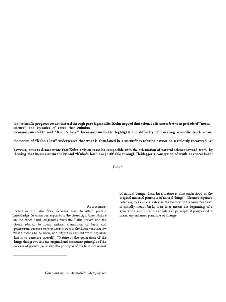 Evaluating The Truth Orientation of Natural Science From The ...