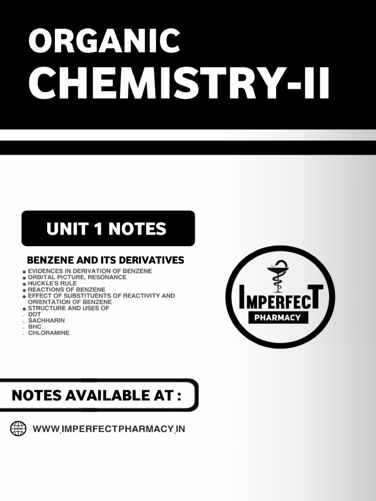 UNIT 1 Pharmaceutical Organic Chemistry II Imperfect Pharmacy | PDF