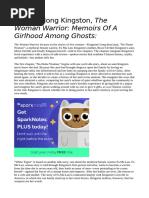 The Woman Warrior PDF | PDF