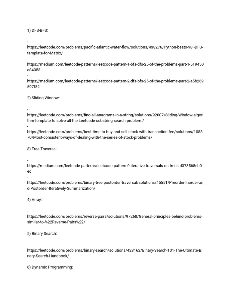 DSA Patterns | PDF