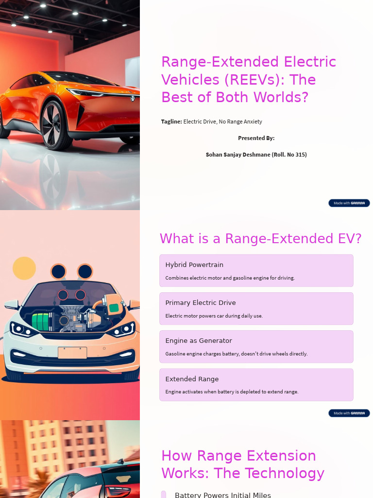Range-Extended Electric Vehicles Explained | PDF | Electric Vehicle ...