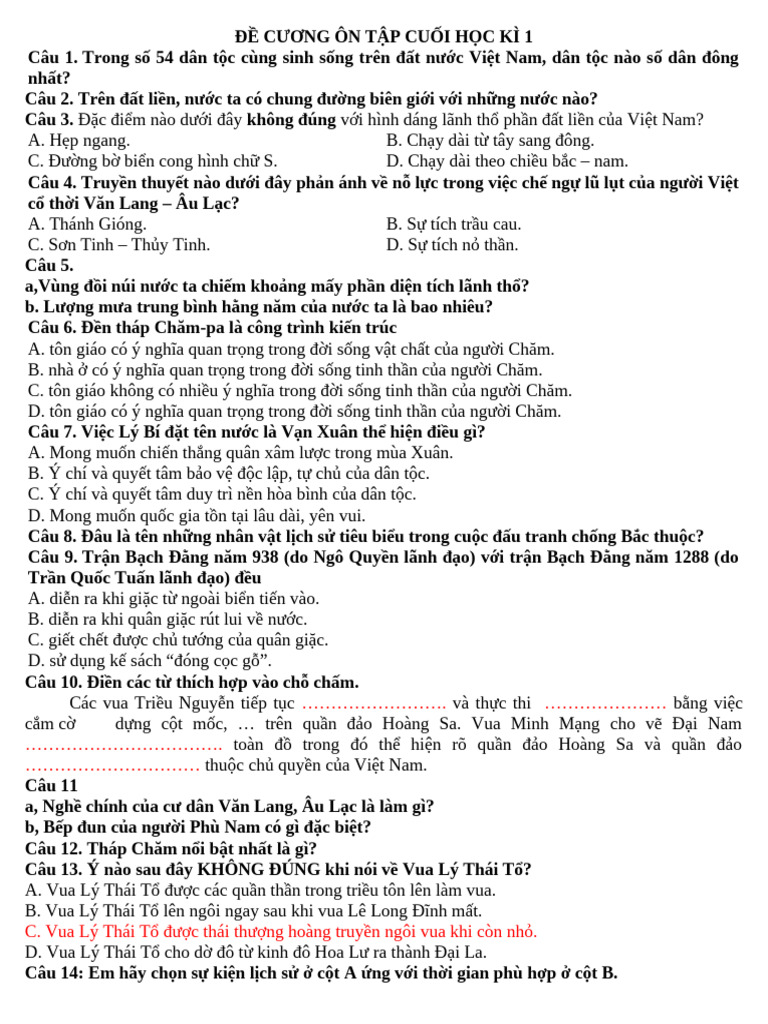 1. Đề Cương Ls-đl k5 | PDF