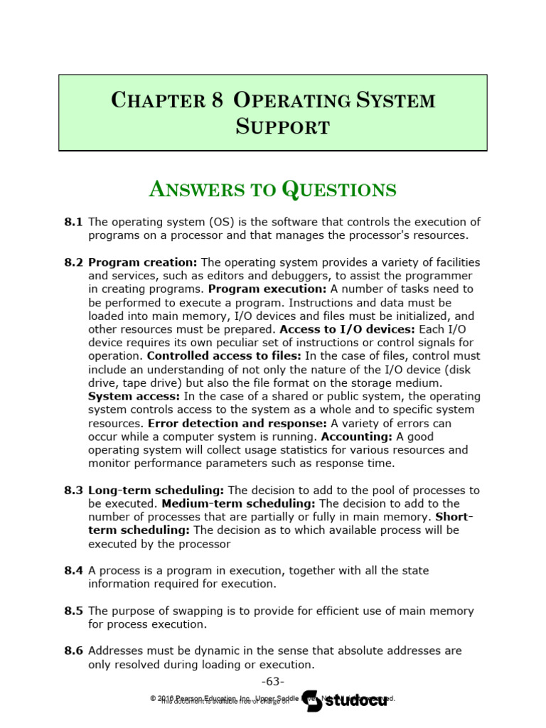 計算機組織 Stallings 10 Ch8 | PDF | Operating System | Programming