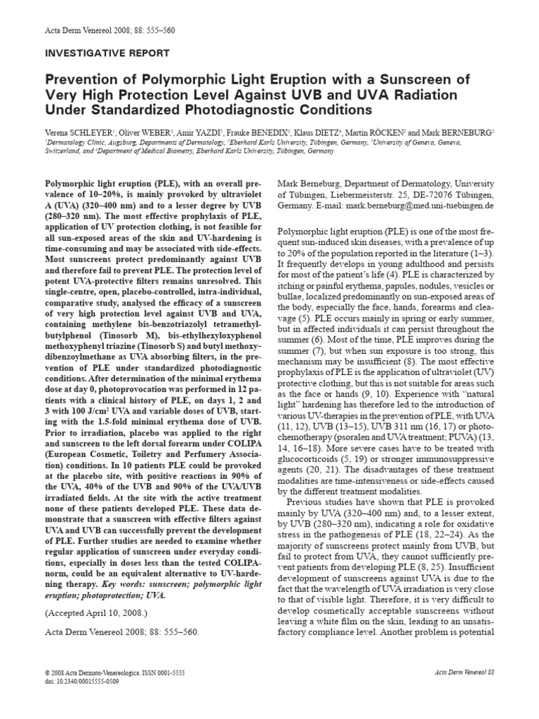 Tinosorb S and Tinosorb M Broad Spectrum Power | PDF | Ultraviolet ...