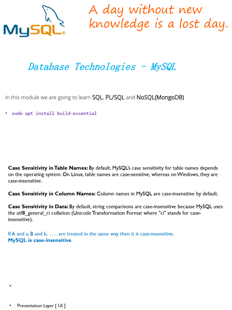 Mysql PPT Ver9 | PDF | Relational Database | Relational Model