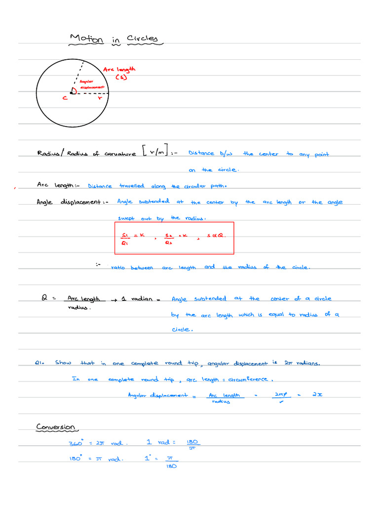 Physics - Motions of Circles | PDF