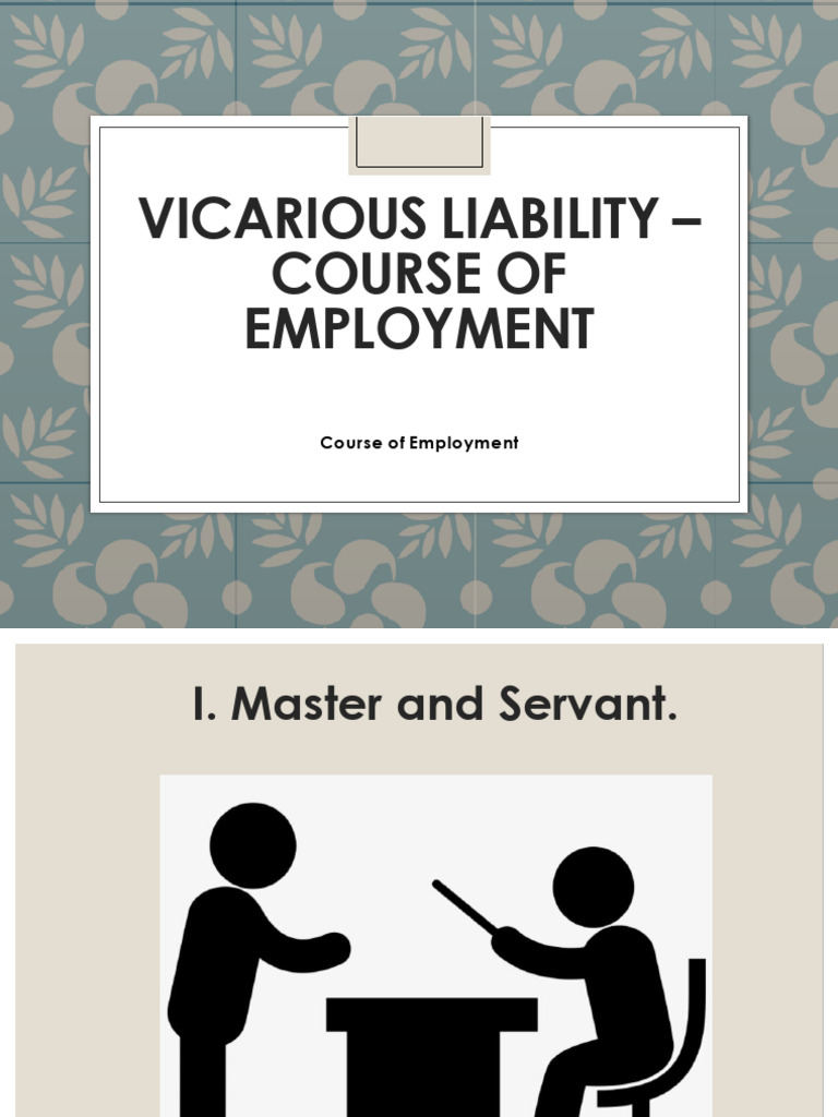 Understanding Vicarious Liability Rules | PDF | Legal Liability ...