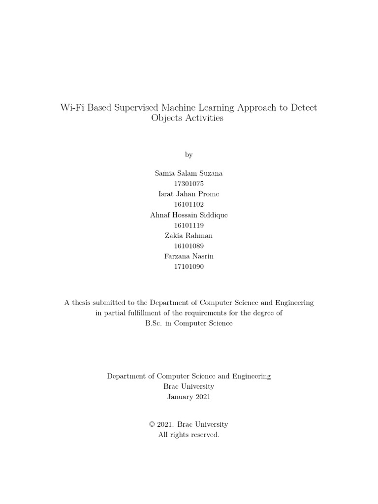 ESF Wi FI Based Supervised Machine Learning Approach To Detect Objects ...