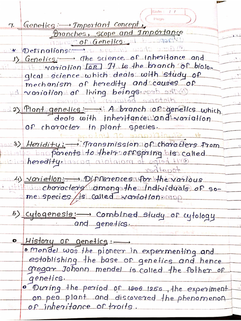 Genetic-Imp Concept, Branches, Scope, and Imp of Genetics | PDF