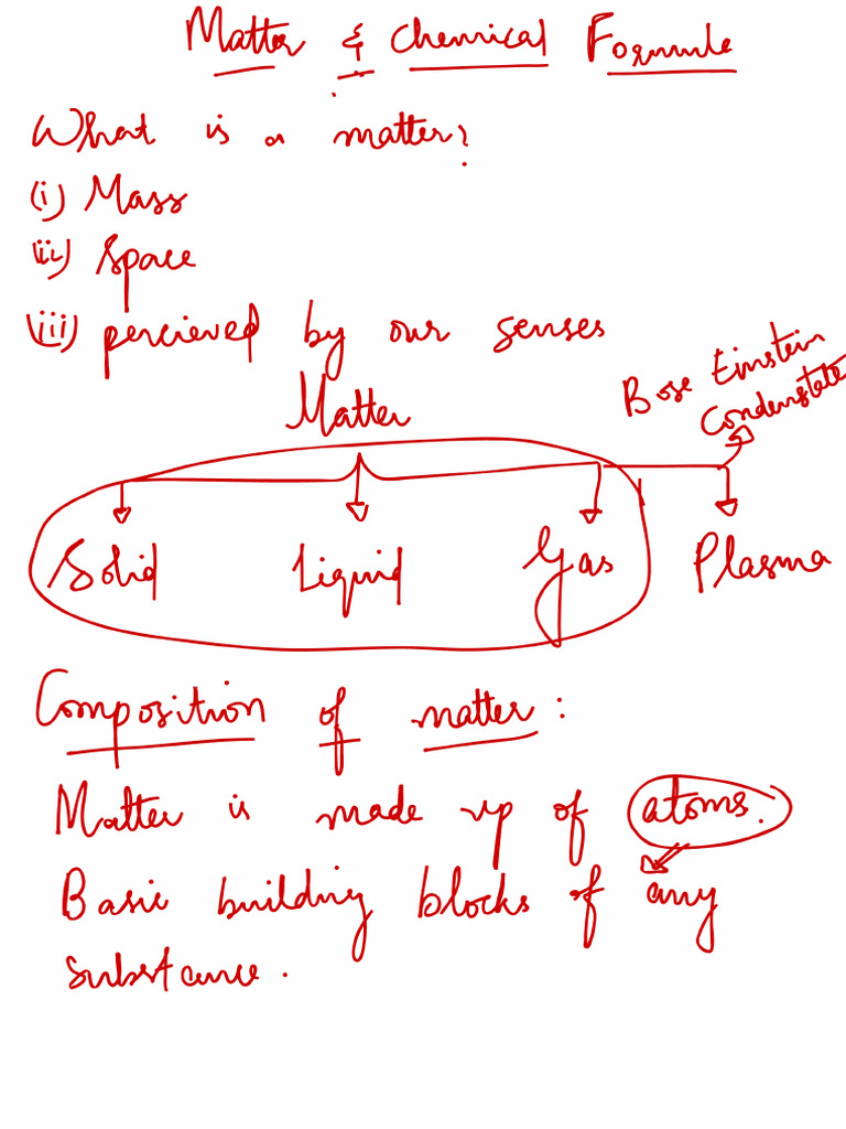 Matter and Chemical Formulae 1 | PDF